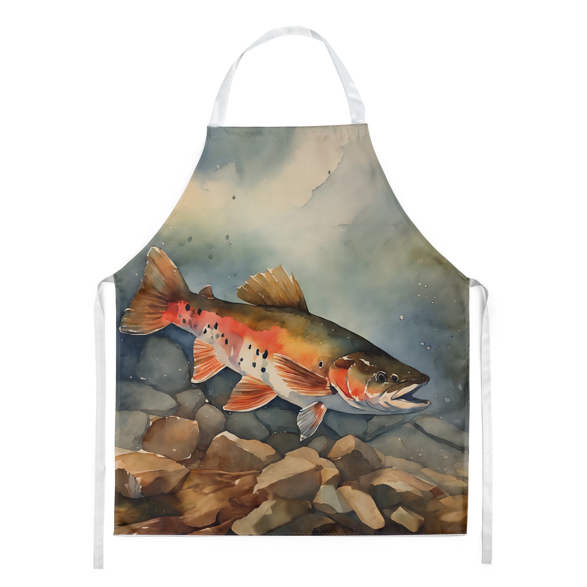 Brook Trout Apron – Artist-Designed Kitchen, BBQ & Craft Apron