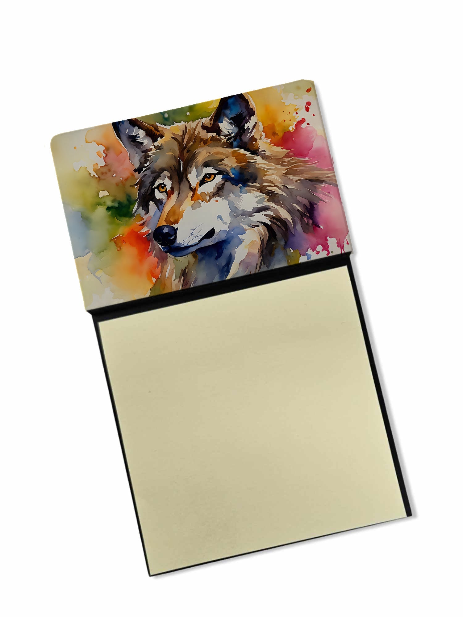 Wolves Wolf Sticky Note Holder- Refiilable Desk Accessory Note Pad