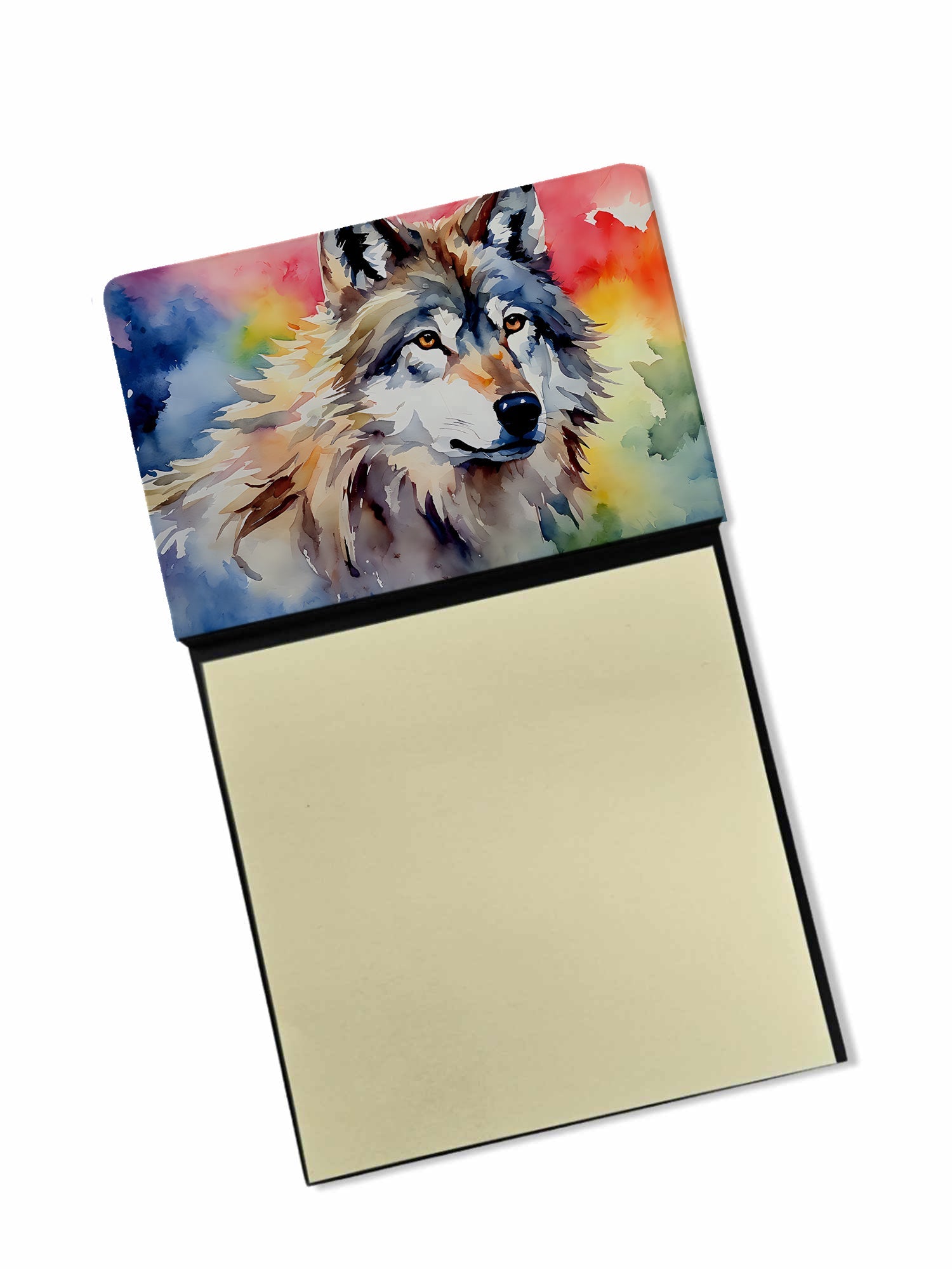 Wolves Wolf Sticky Note Holder- Refiilable Desk Accessory Note Pad