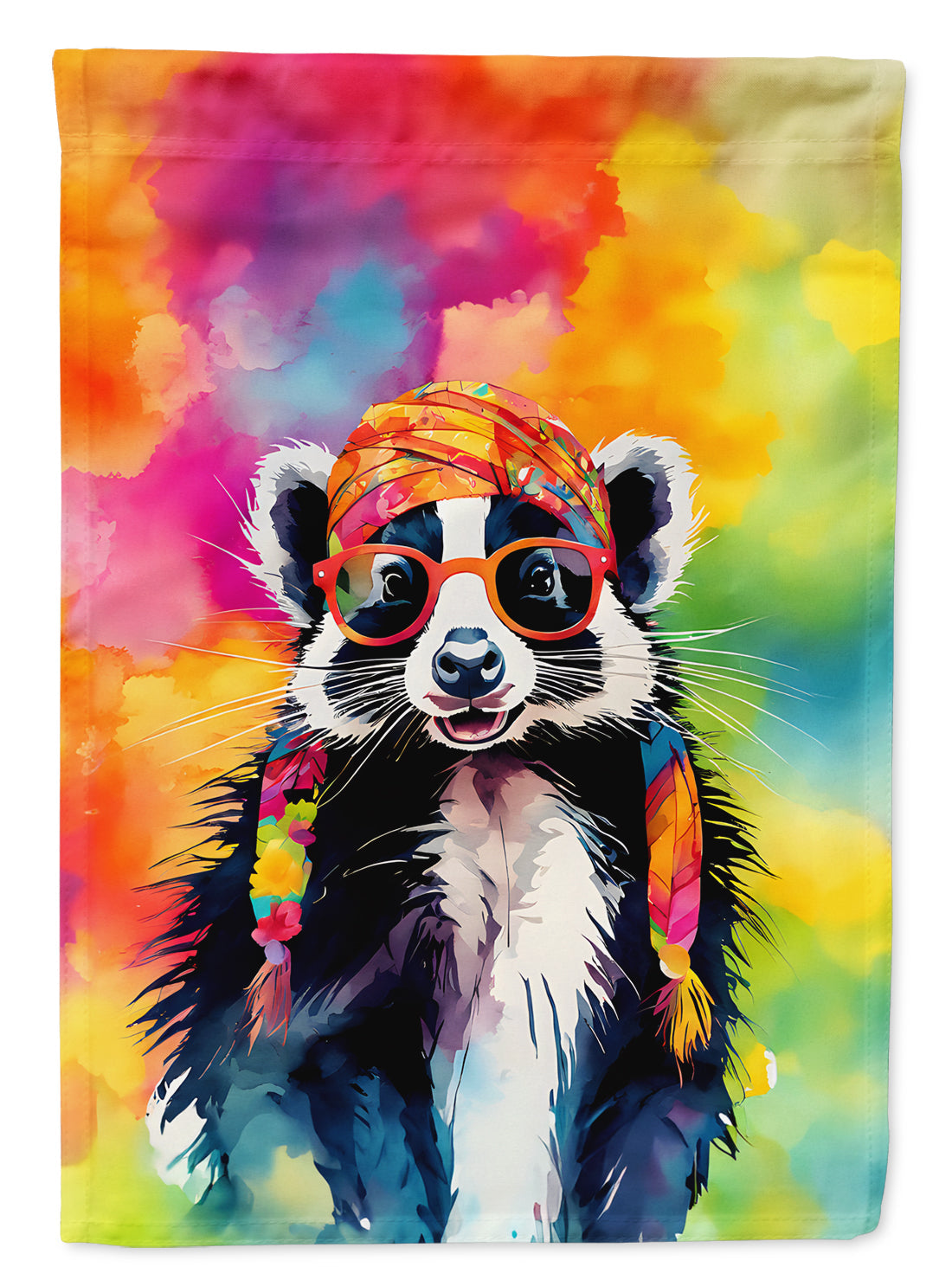 Skunk Garden Flag - Hippie Aniimals - Animal-Themed Yard Decor