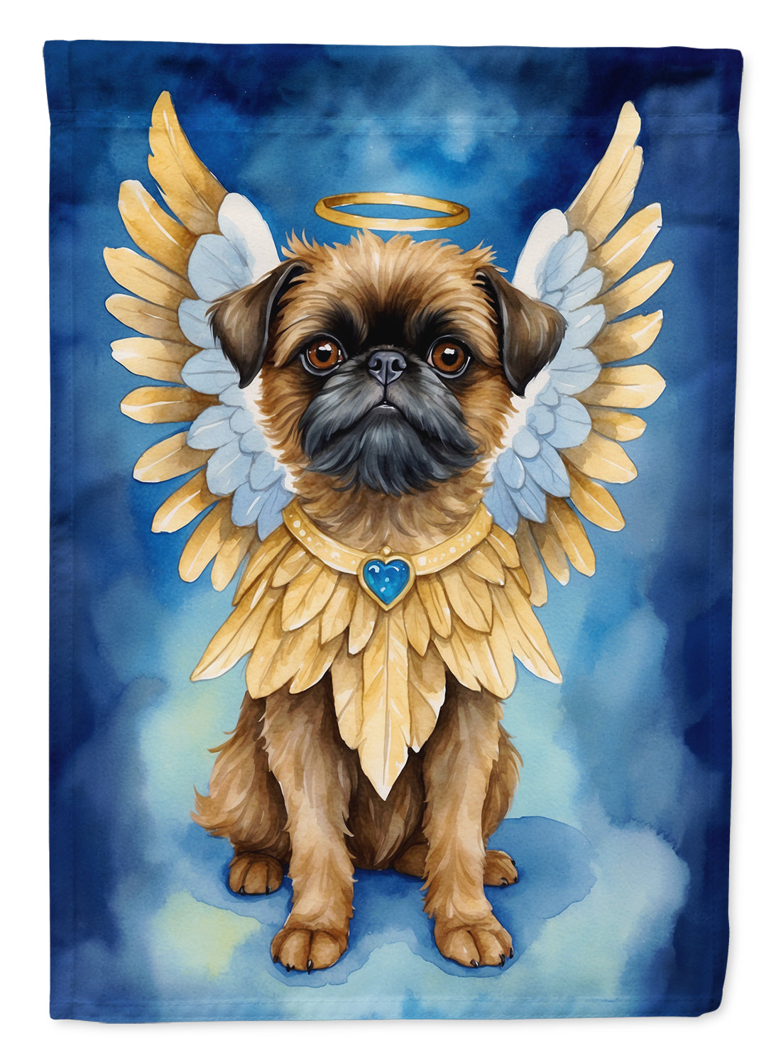 Brussels Griffon My Angel Garden Flag – Memorial or Christmas Dog Ange
