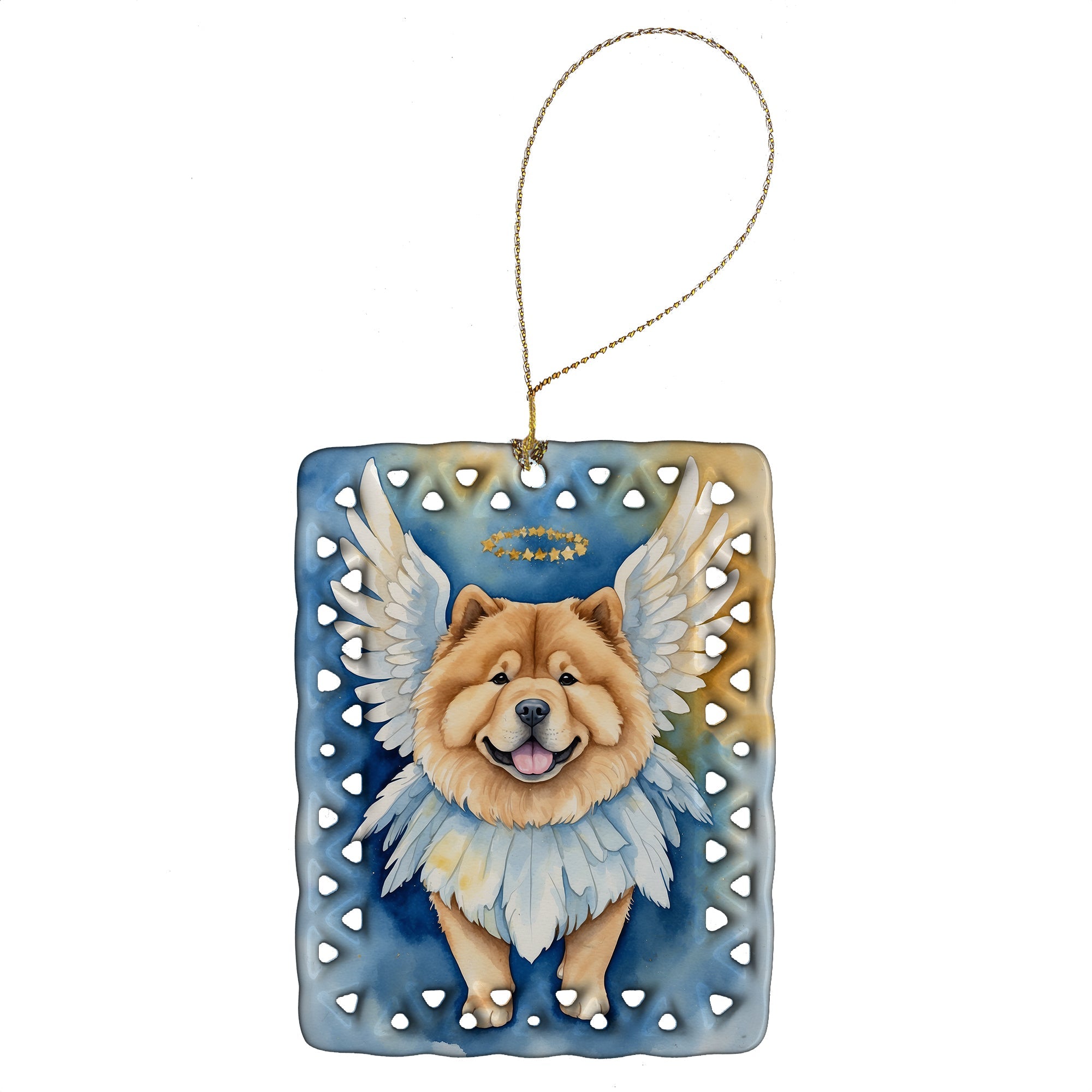 Chow Chow My Angel Porcelain Ornament