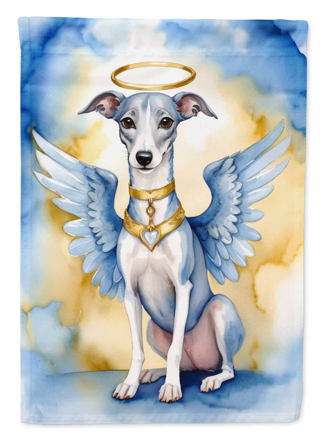 Whippet My Angel Garden Flag – Memorial or Christmas Dog Angel Decor
