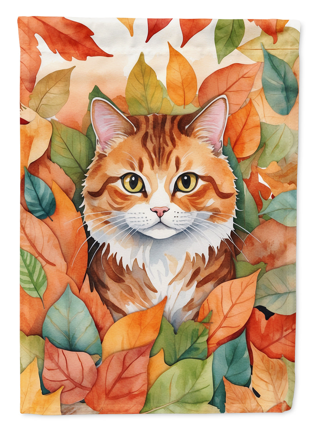 Foldex Exotic Fold Cat in Fall Leaves House Flag
