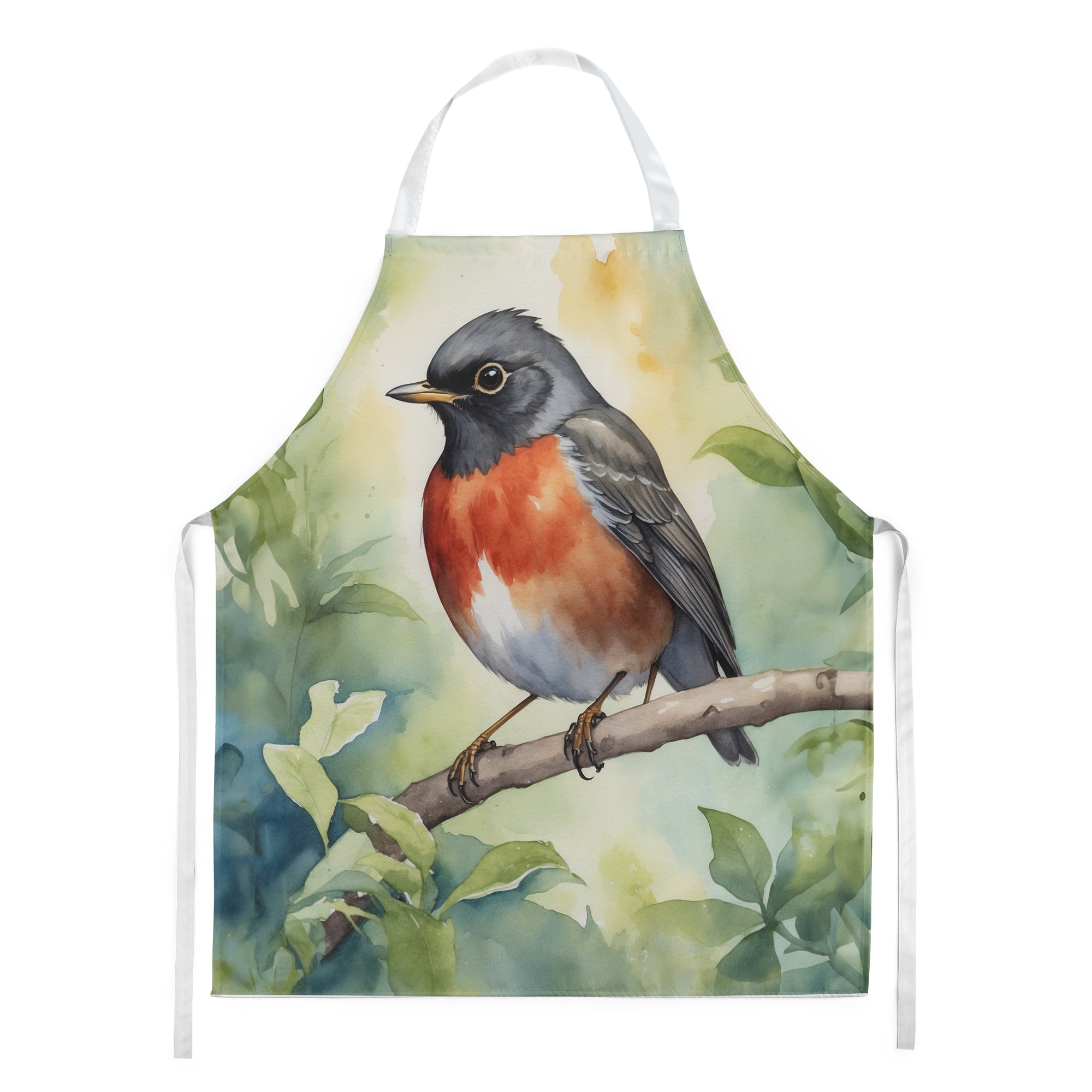Wisconsin American Robin Apron – Artist-Designed Kitchen, BBQ & Craft