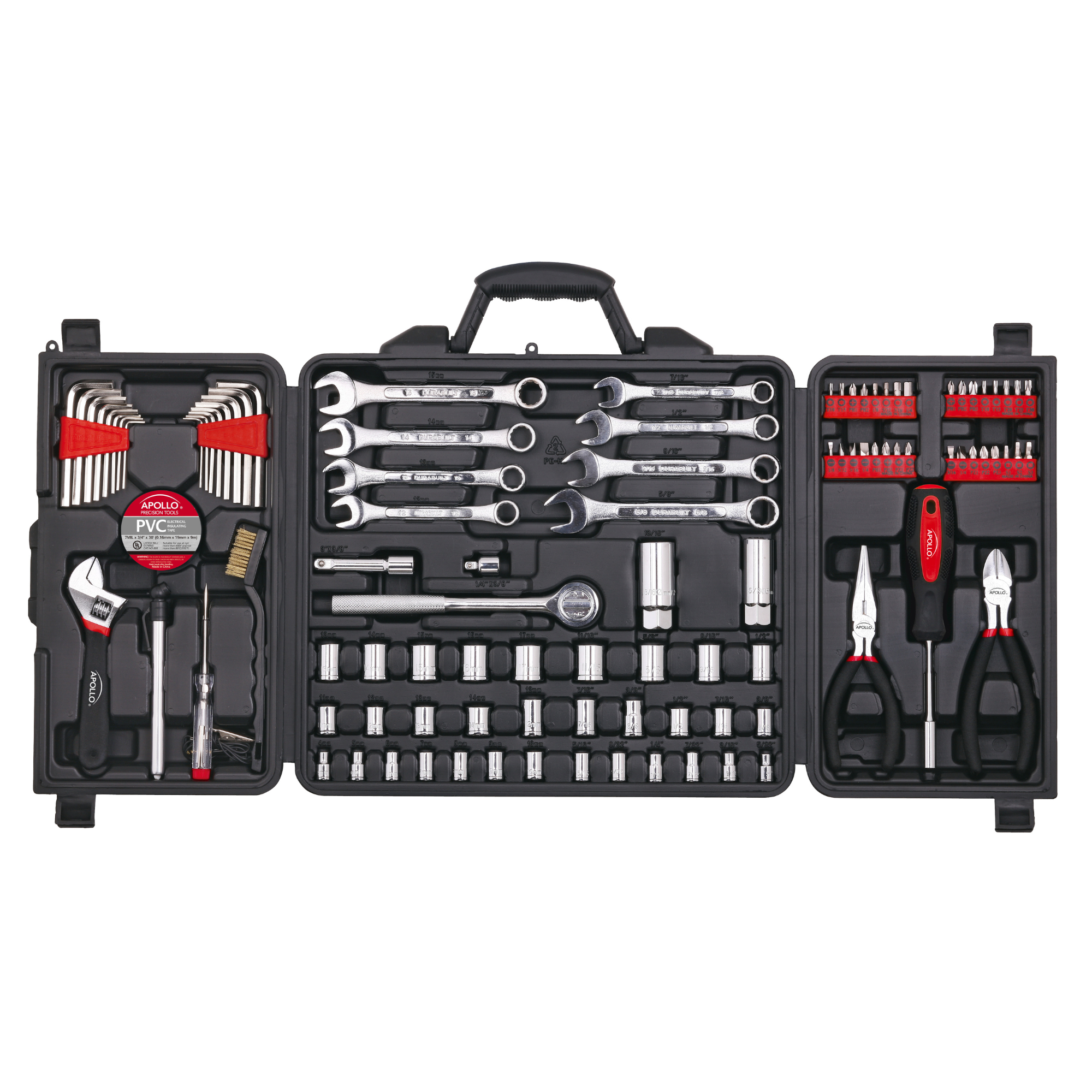101 Piece Mechanic Tool Set for Vehicle and Home Maintenance, Roadside