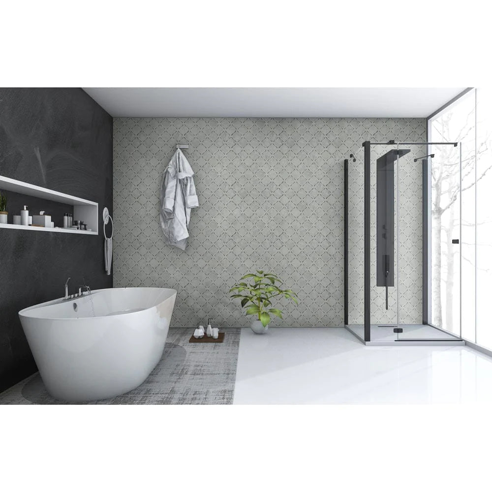 MSI Danza Arabesque Polished Marble Mosaic Wall and Floor Tile 10.19"x
