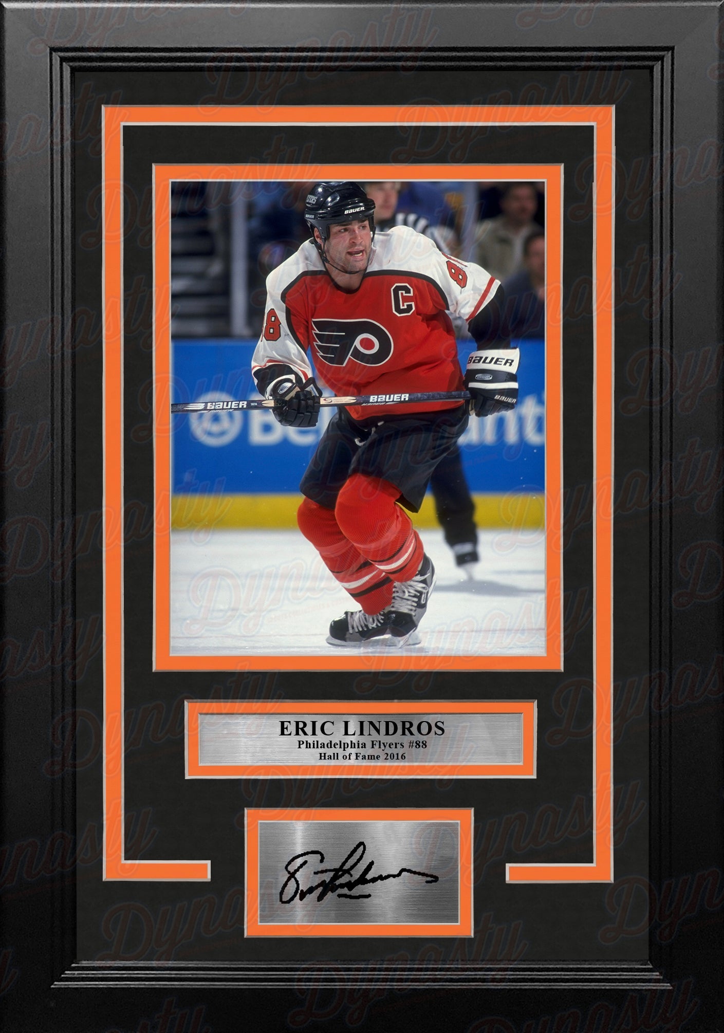 Eric Lindros in Action Philadelphia Flyers 8" x 10" Framed Hockey Phot