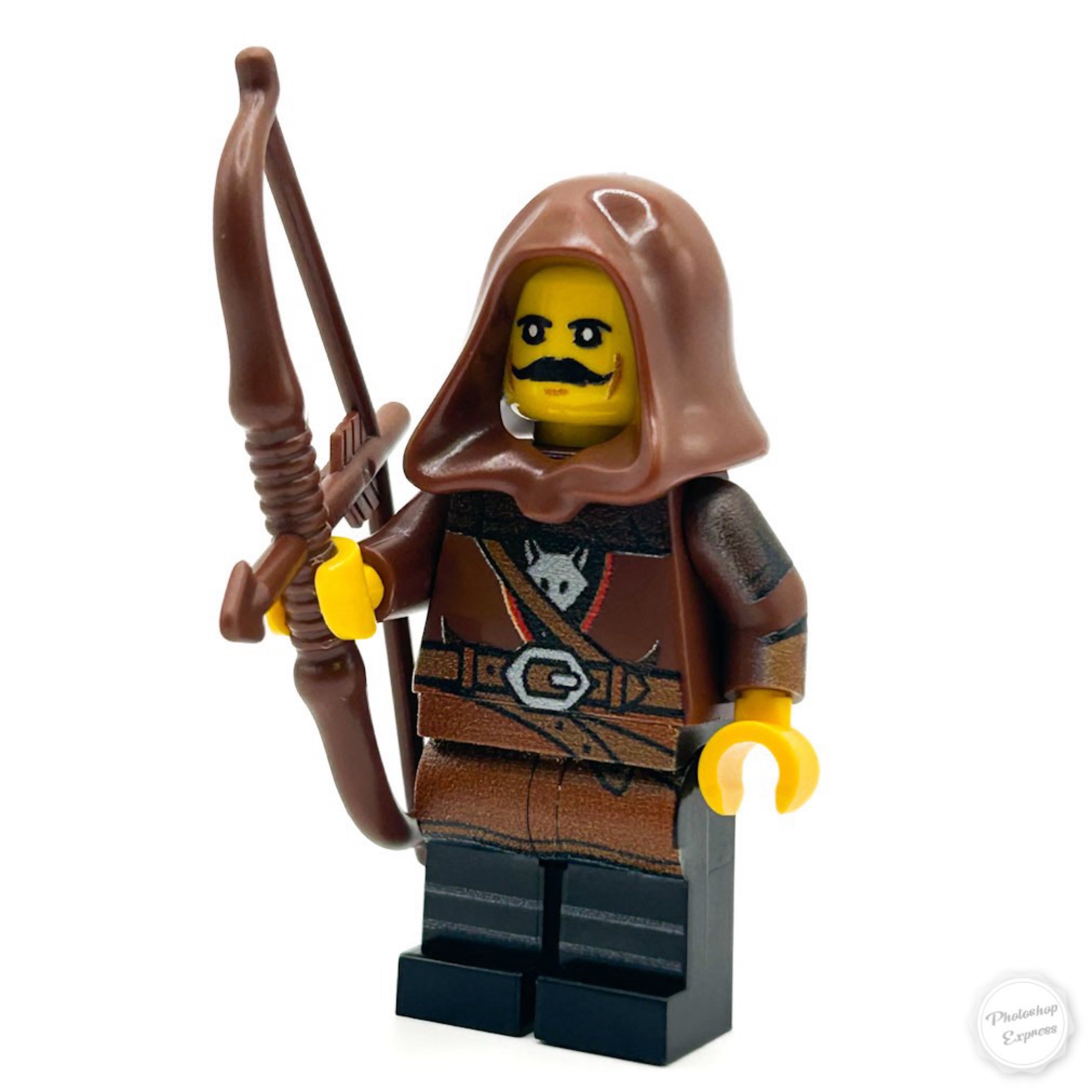 Longbow Archer - Custom Castle Wolfpack Minifigure made using LEGO par