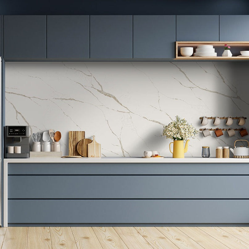 MSI Calacatta Laza Oro™ Premium Quartz Prefabricated Countertop - Isla