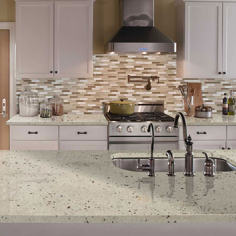 MSI Colonial White Granite Prefabricated Countertop - Island