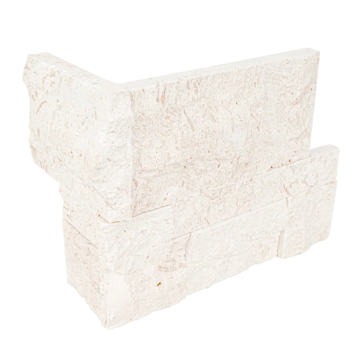 MSI XL Rockmount Mayra White Splitface Limestone Ledger Panel Corner 9