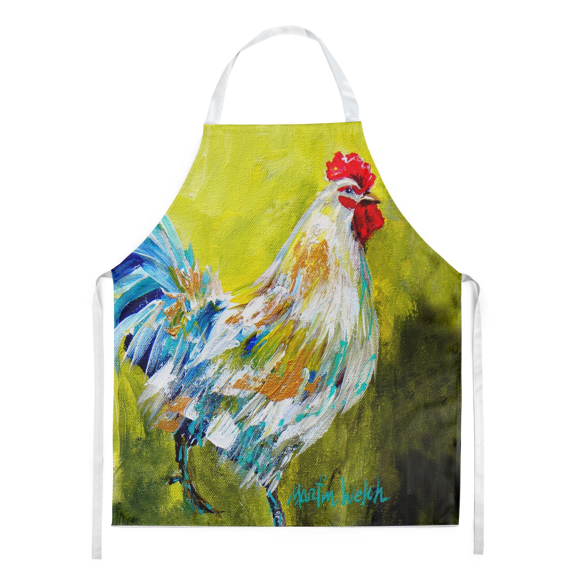 High Step Rooster Apron – Artist-Designed Kitchen, BBQ & Craft Apron M