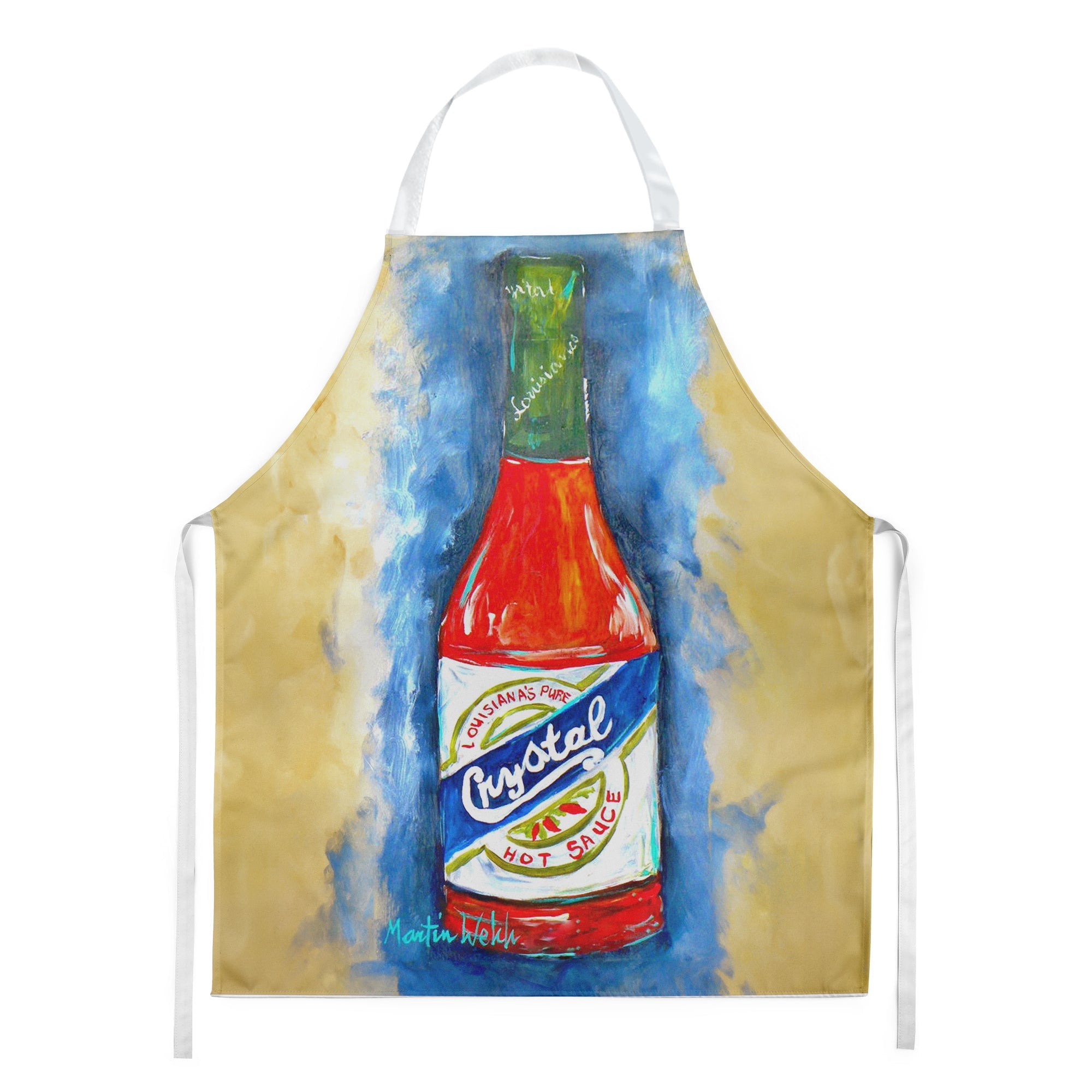 Hot Sauce Crystal Blue Apron – Artist-Designed Kitchen, BBQ & Craft Ap