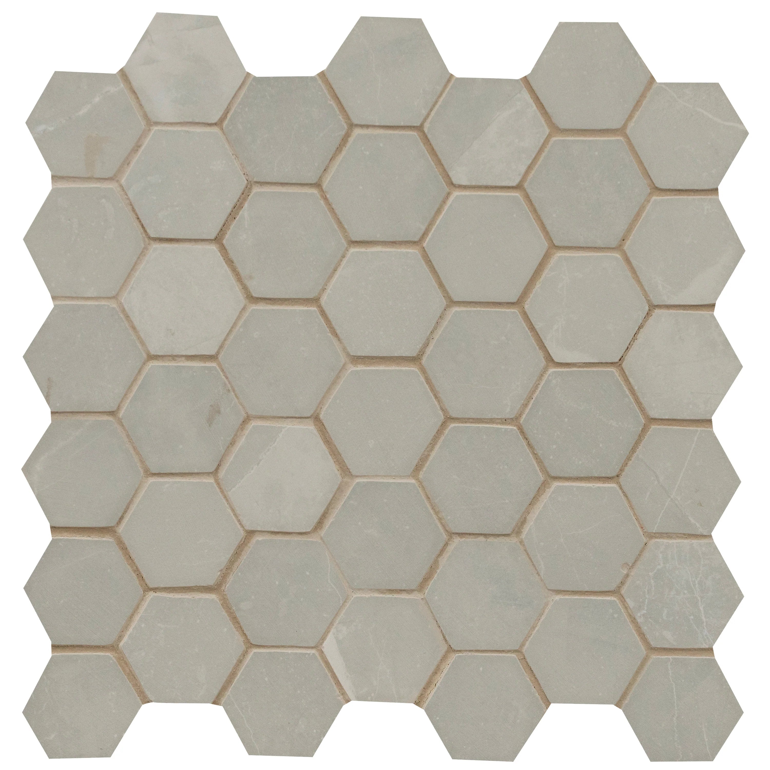 MSI Sande Grey Hexagon Matte Mosaic Porcelain Wall and Floor Tile 2"x2