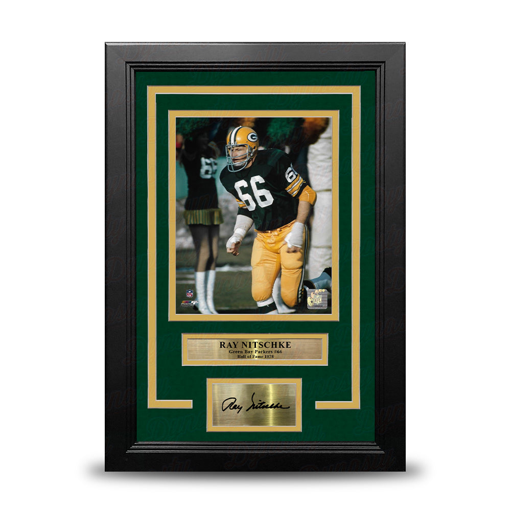 Ray Nitschke in Action Green Bay Packers 8" x 10" Framed Football Phot