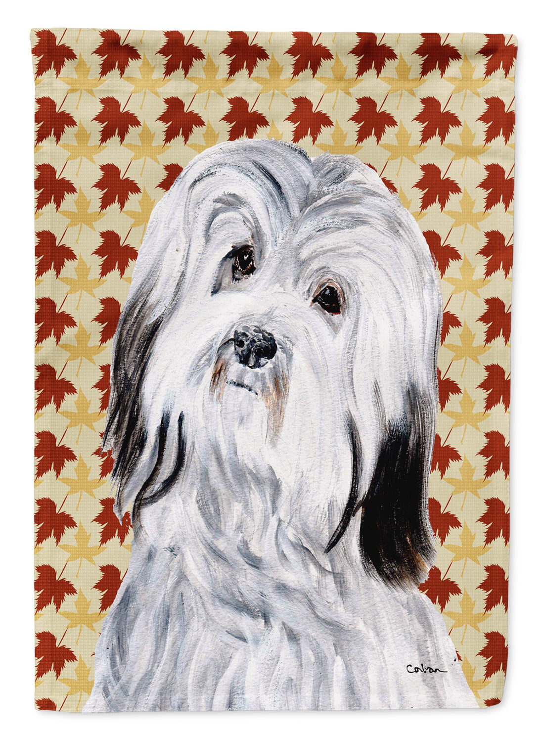 Havanese Fall Leaves Garden Flag – Decorative Outdoor Yard Flag SC9689