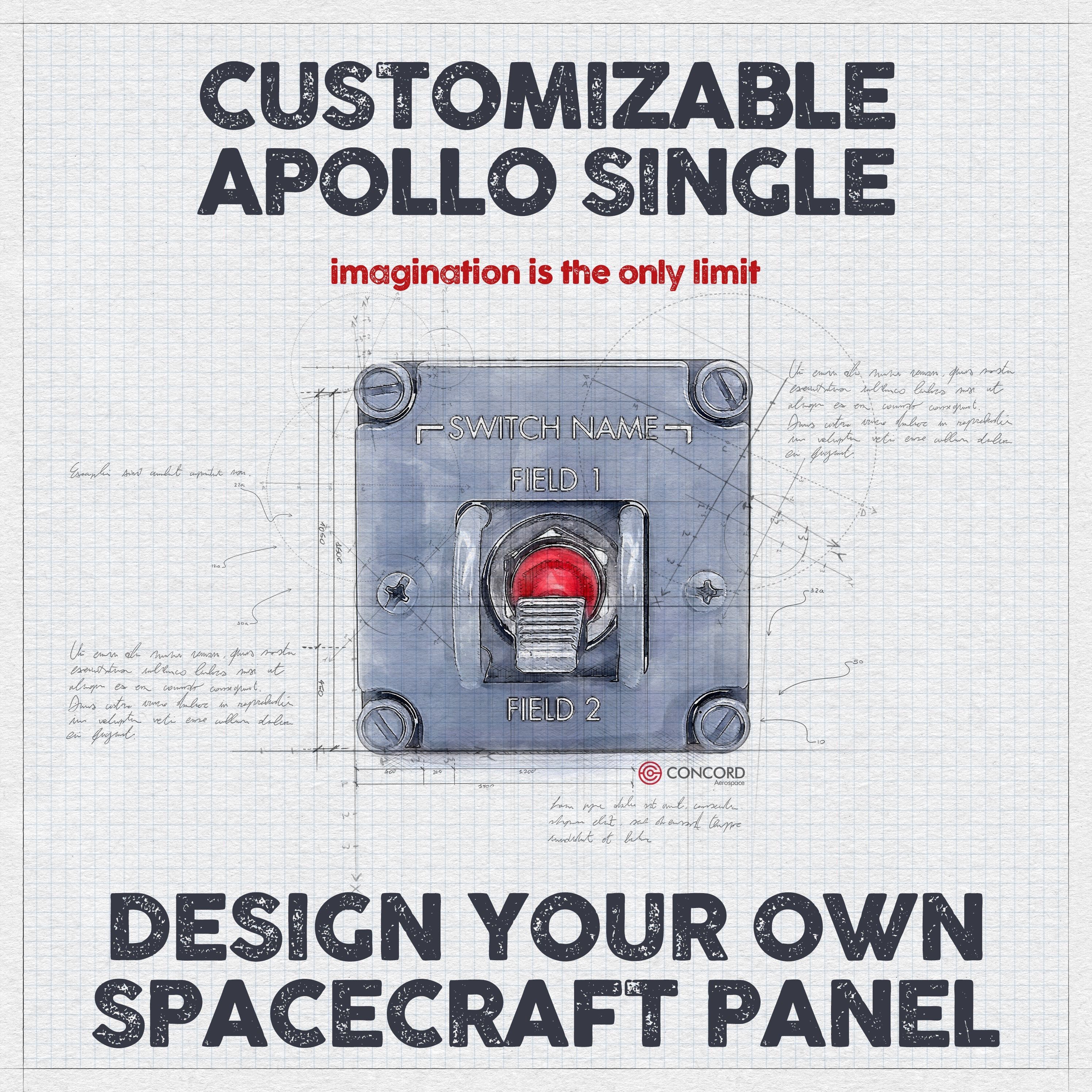 CUSTOMIZABLE APOLLO SINGLE SWITCH PANEL