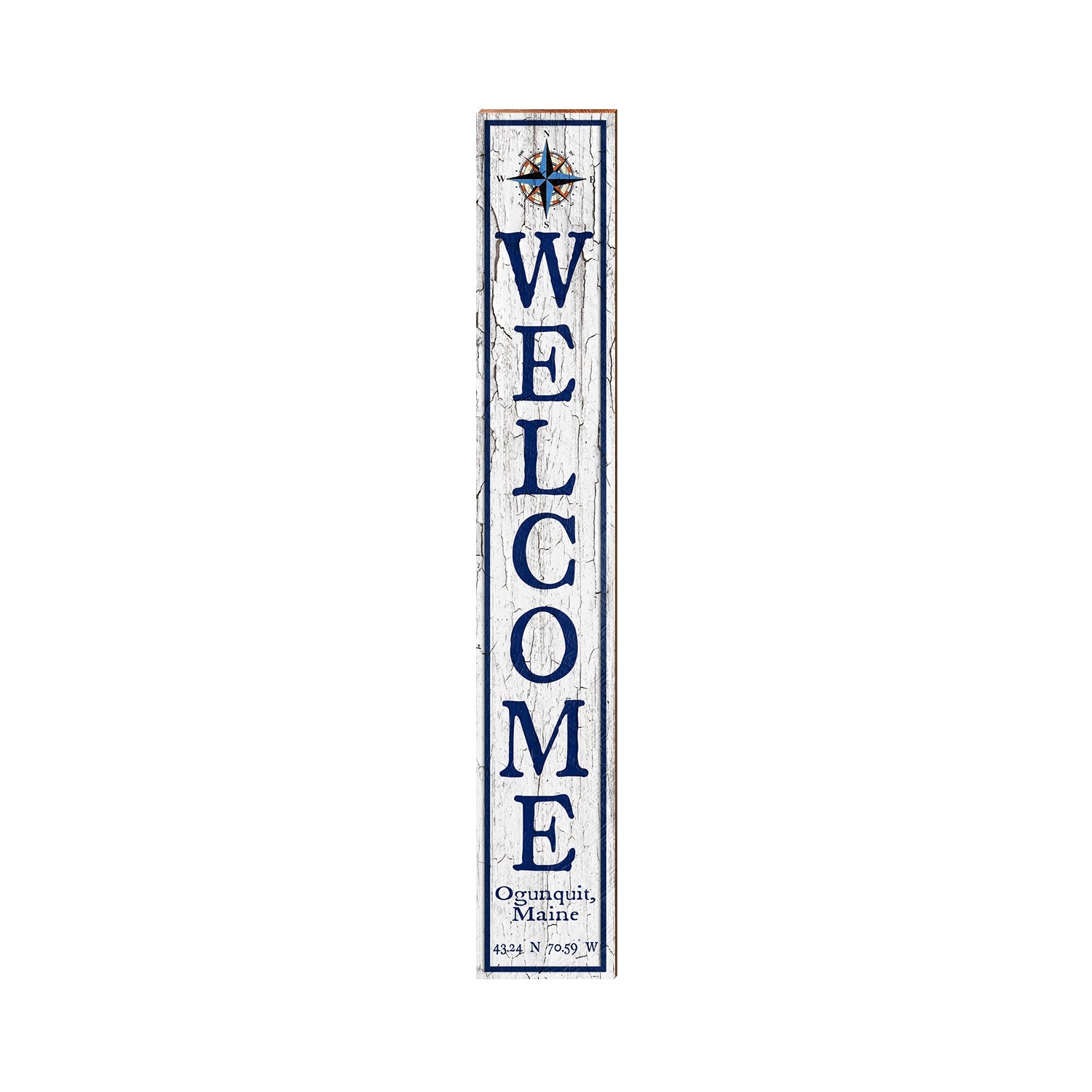 Ogunquit, Maine Welcome Sign | Wall Art Print on Real Wood