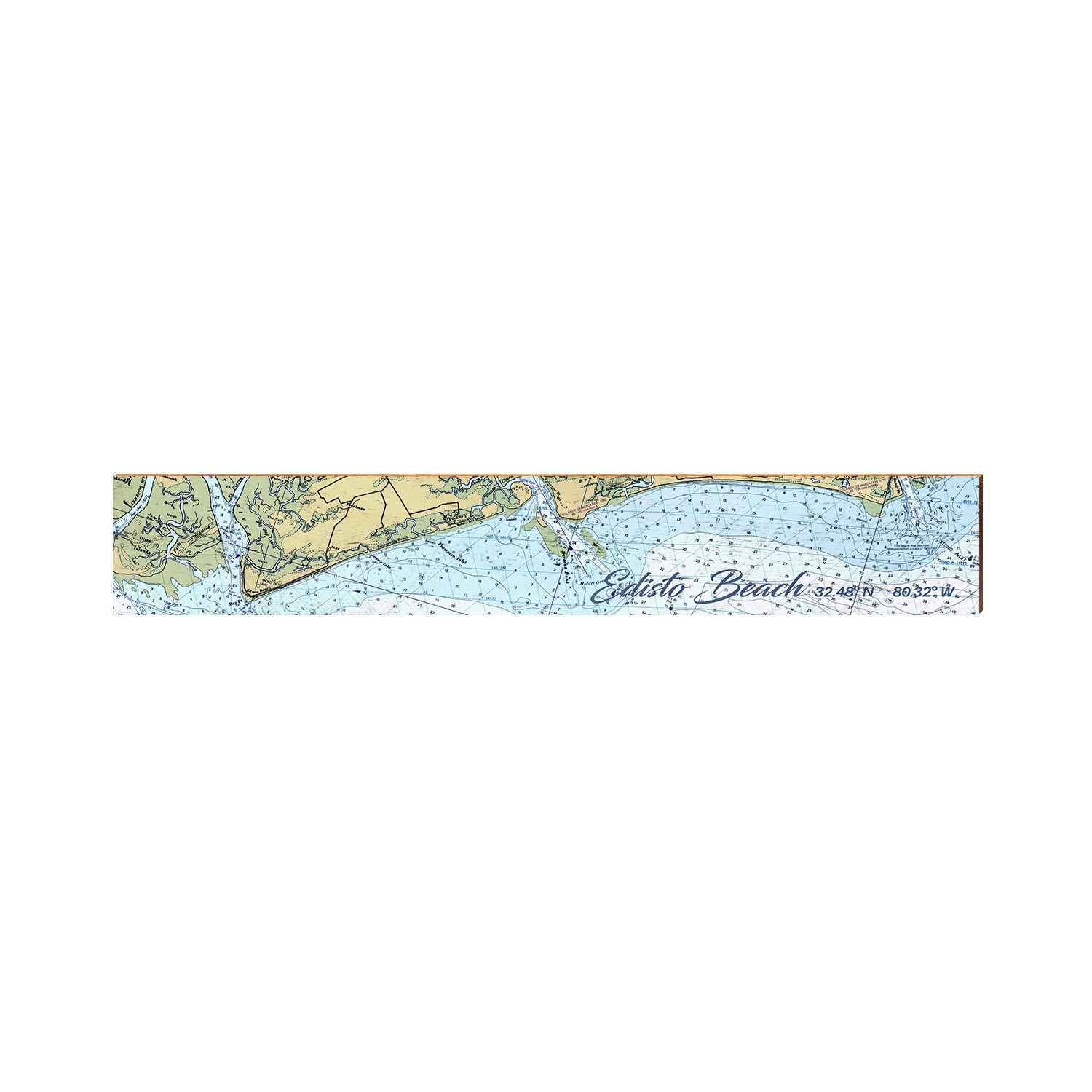 Edisto Beach NOAA Chart Map | Real Wall Art Print | Wall Art Print on