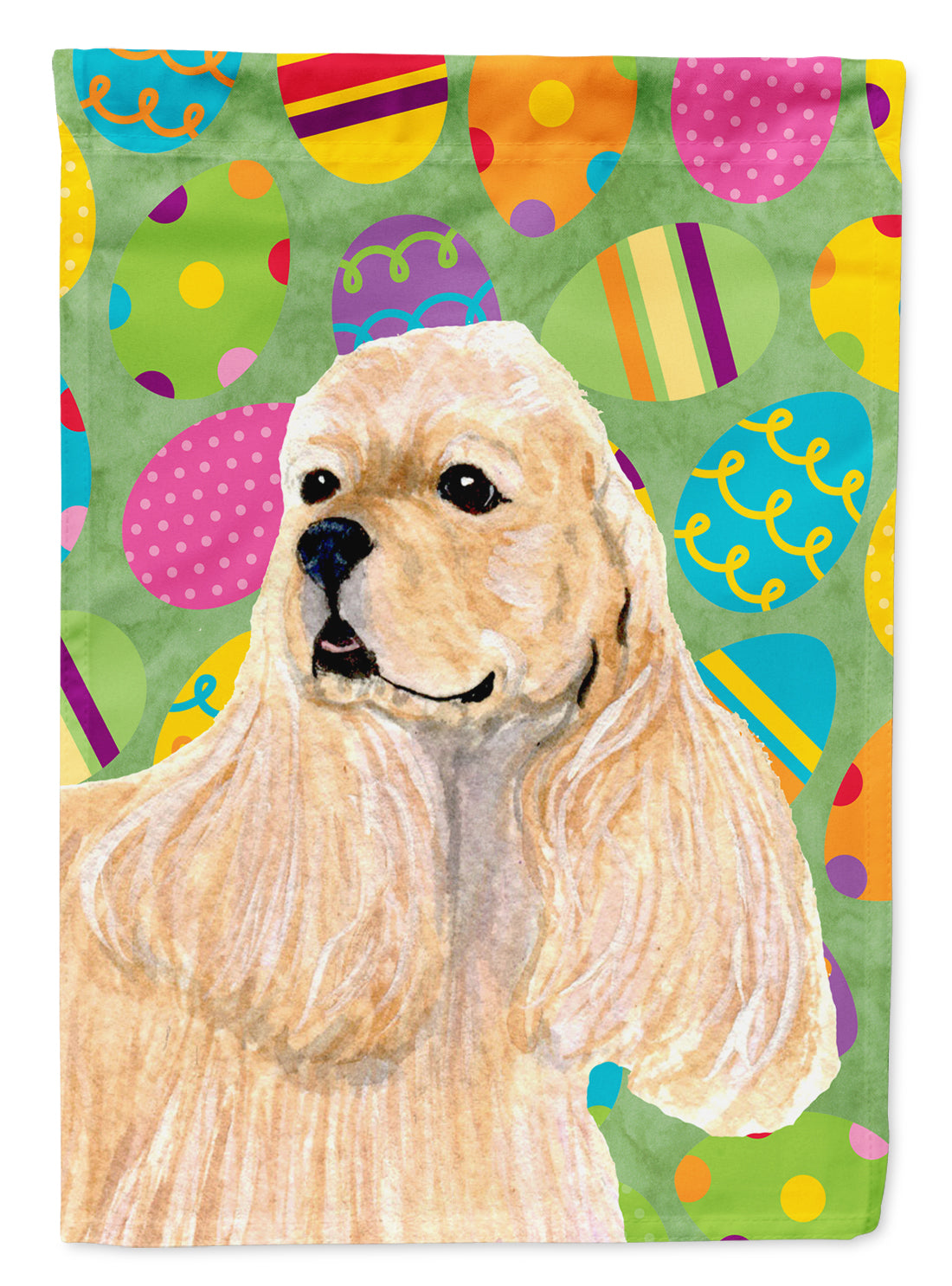 Cocker Spaniel Easter Eggtravaganza Garden Flag - Outdoor Decorative Y