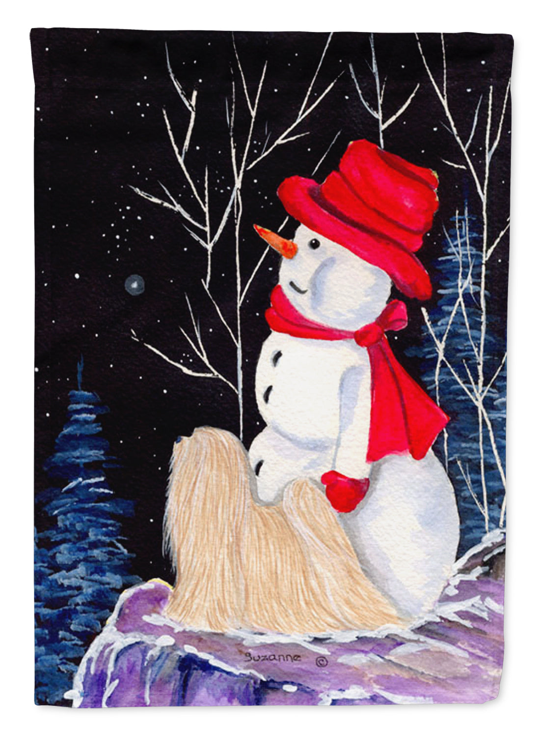 Lhasa Apso Flag Canvas House Size