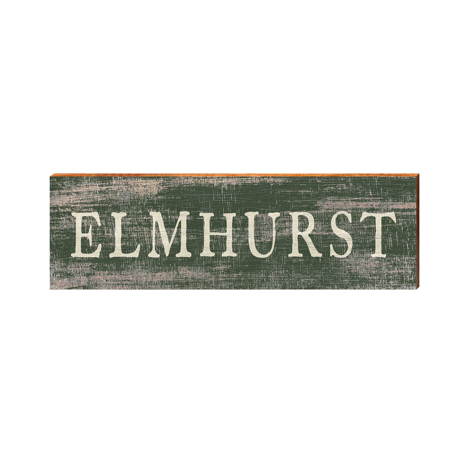 Elmhurst Sacramento, California Wooden Sign Green | Wall Art Print on