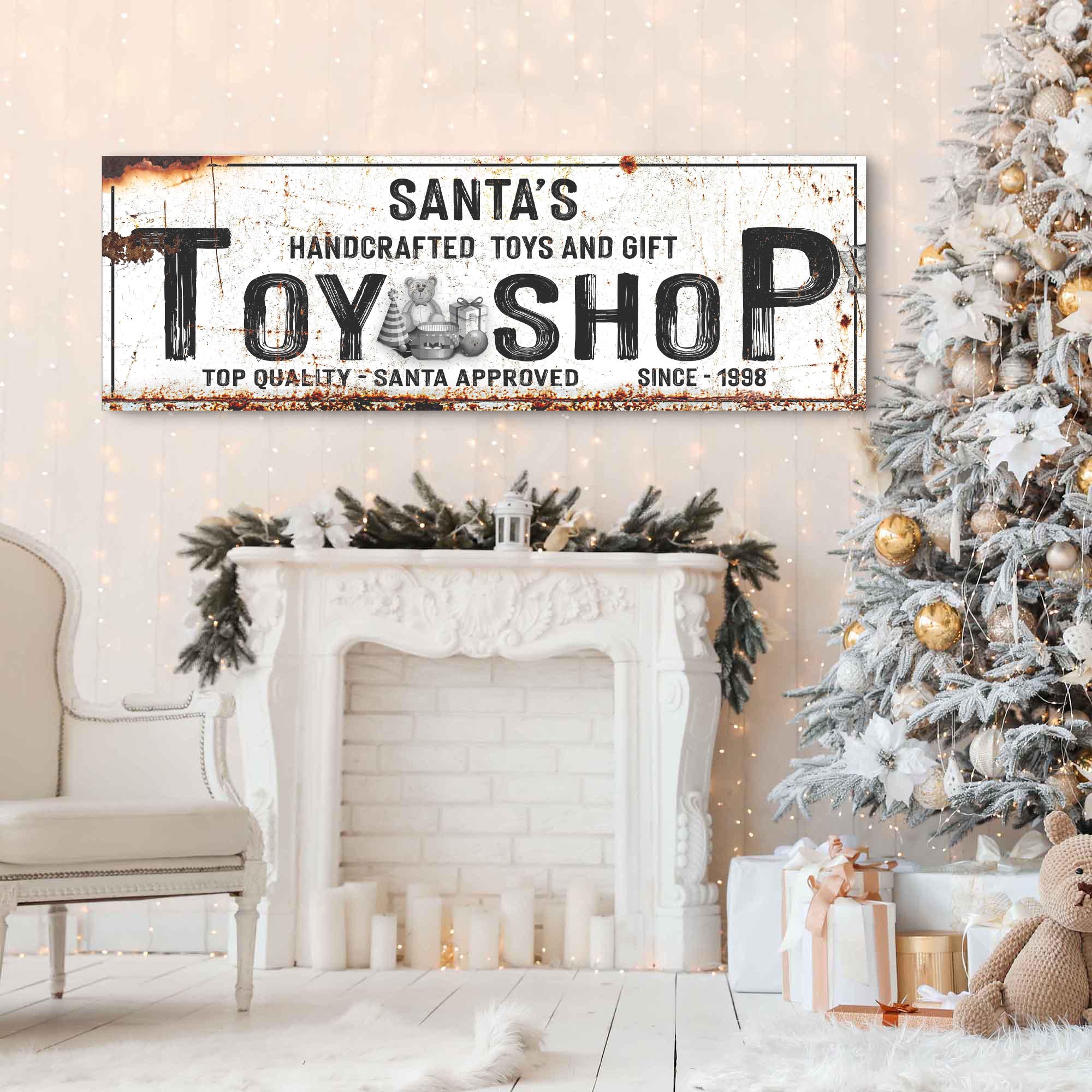 Santa's Toy Shop Sign