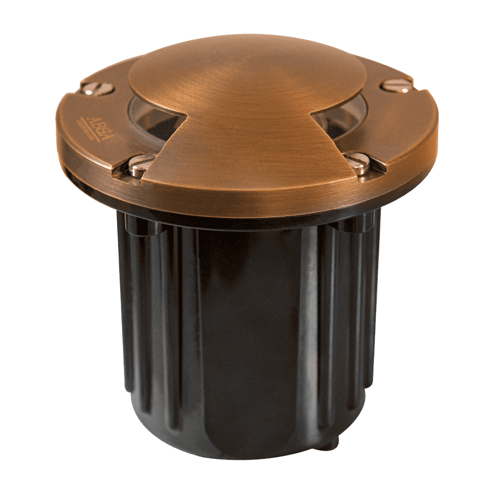 UNB10 Cast Brass Round Bi-Directional 12V Low Voltage LED In-ground We