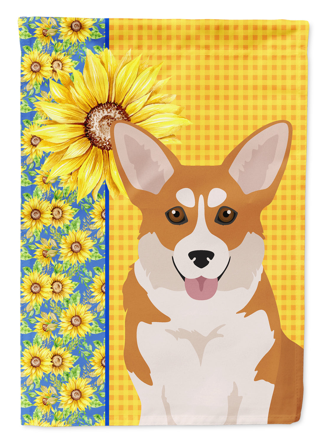 Summer Sunflowers Red Pembroke Corgi Garden Flag – Decorative Outdoor