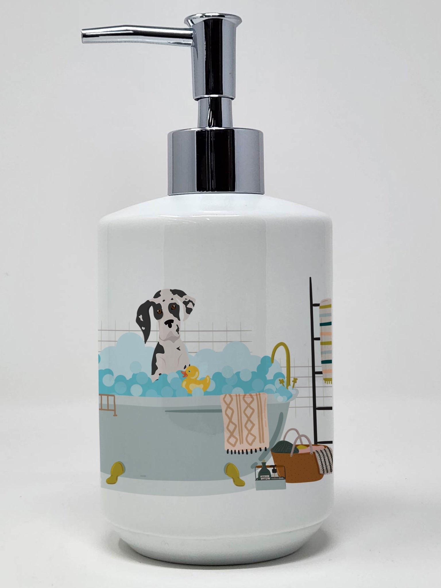 Harlequin Great Dane Ceramic Soap Dispenser