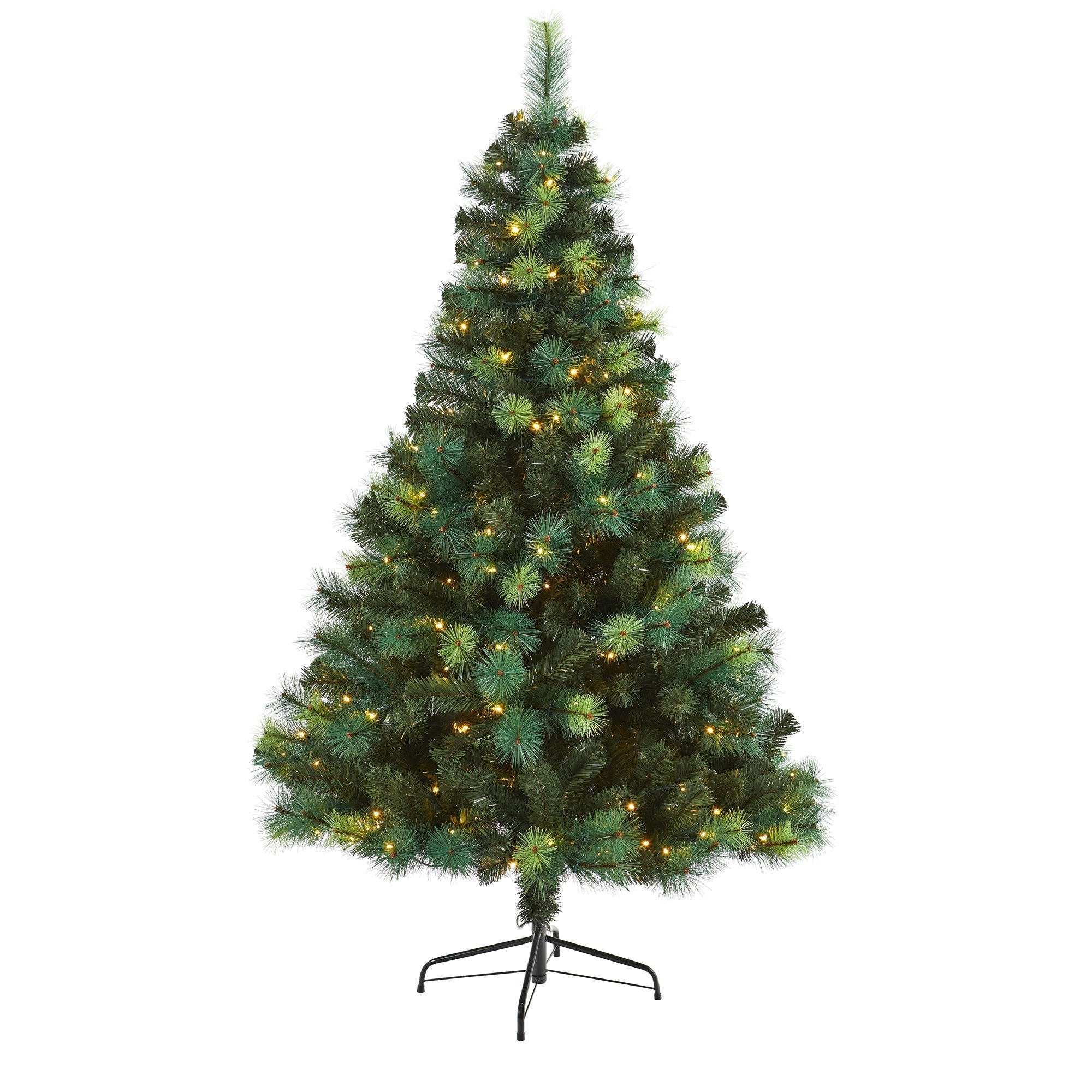 6' Assorted Green Scotch Pine Artificial Christmas Tree with 250 LED L