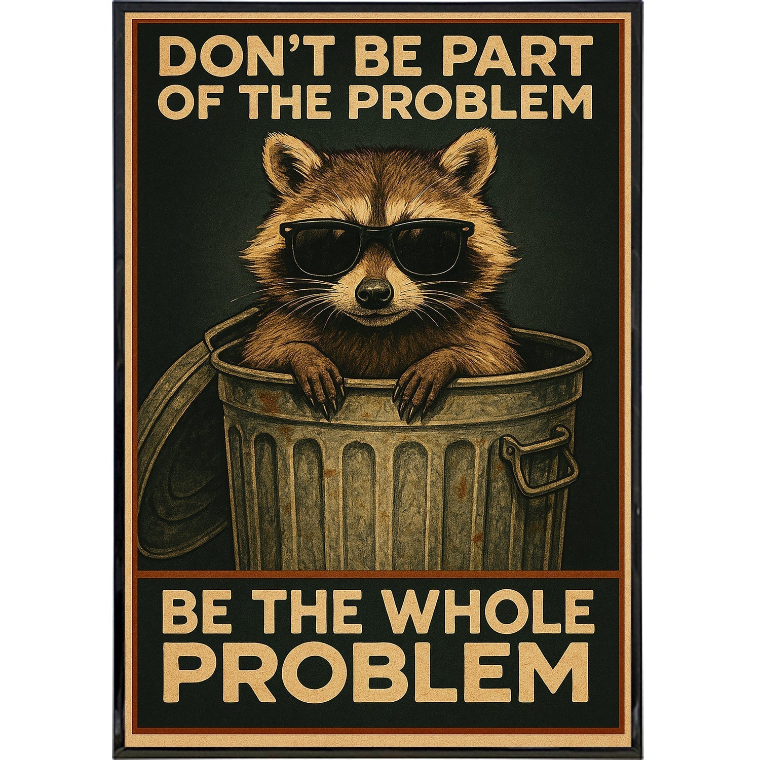 Don't Be Part of the Problem Be the Whole Problem Poster Print