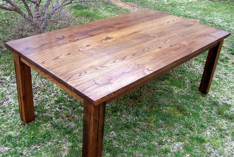 Wormy Chestnut Table, Wood Dining Table, Modern Farmhouse Table, Chest