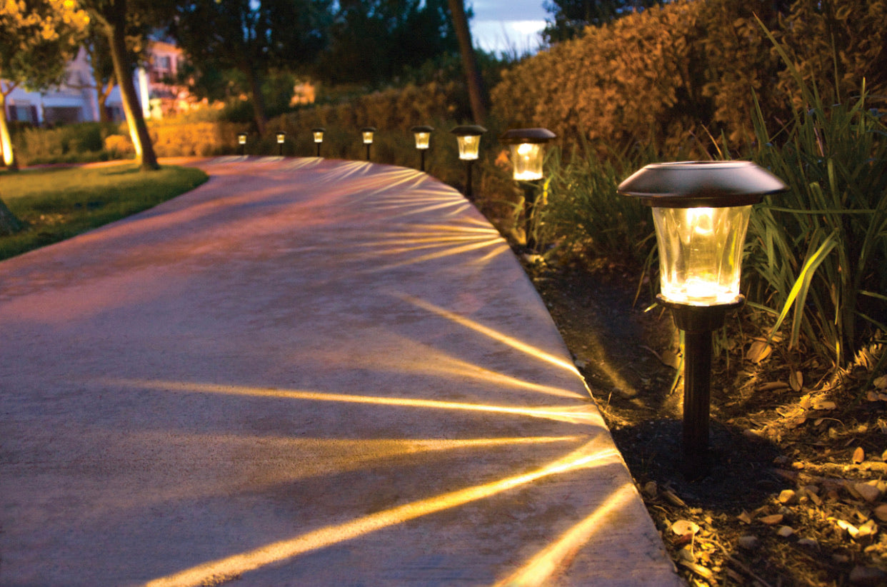 SmartYard Solar LED Large Outdoor Pathway Lights - 8 Pack- Oil Rubbed
