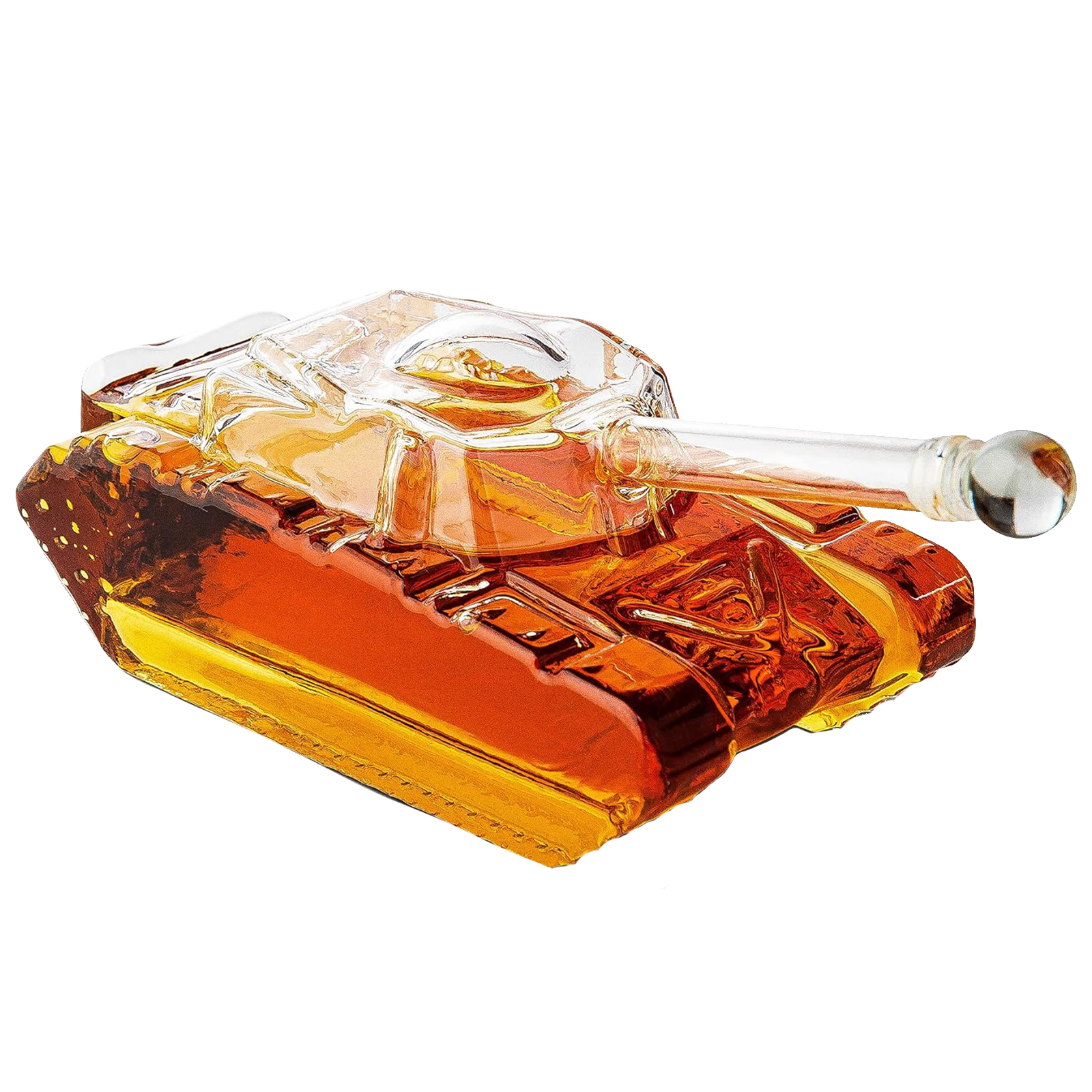 Tank Whiskey Decanter by The Wine Savant - Army Gifts for Men - Glass
