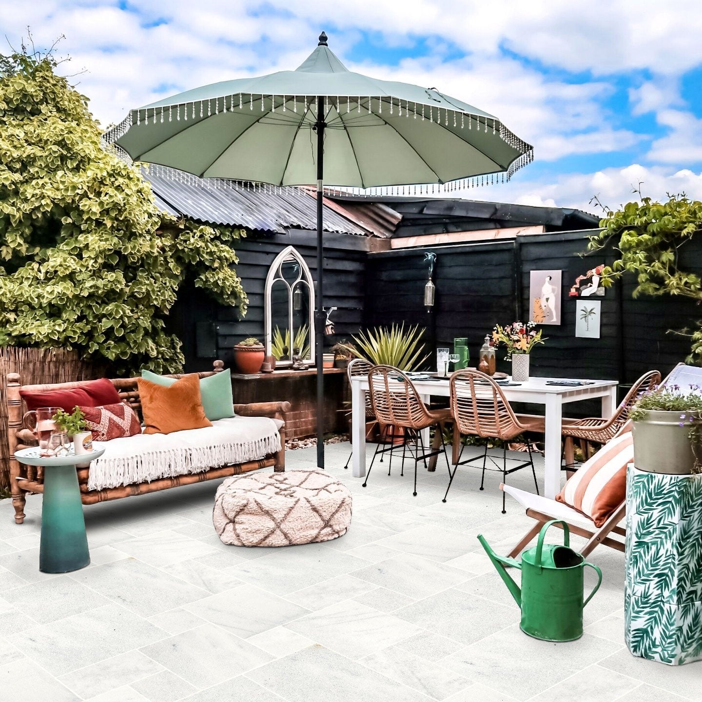 Mugla White Marble Sandblasted Brushed Paver