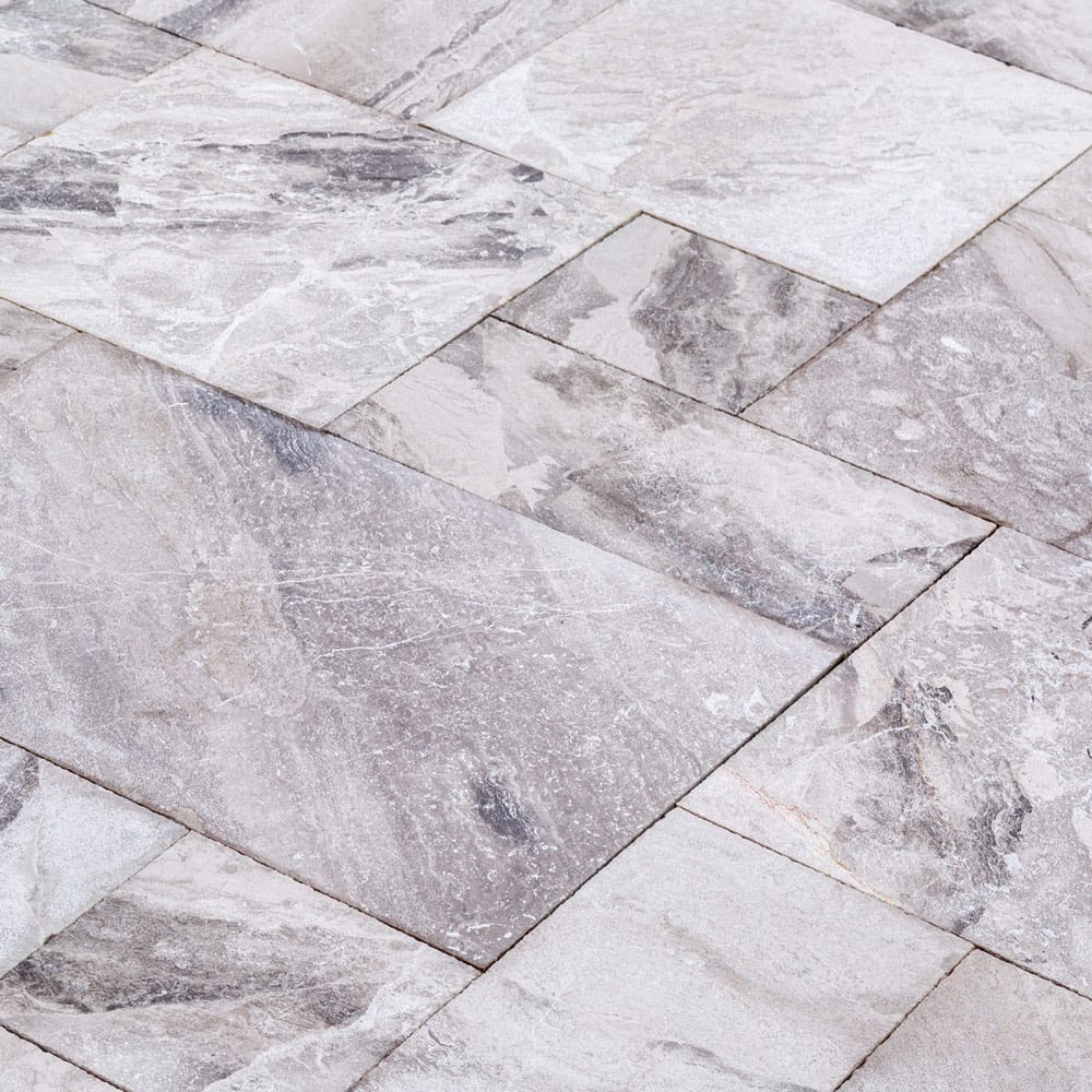 Atlantic Grey Marble Tiles Antique Pattern Sand-Blasted Brushed