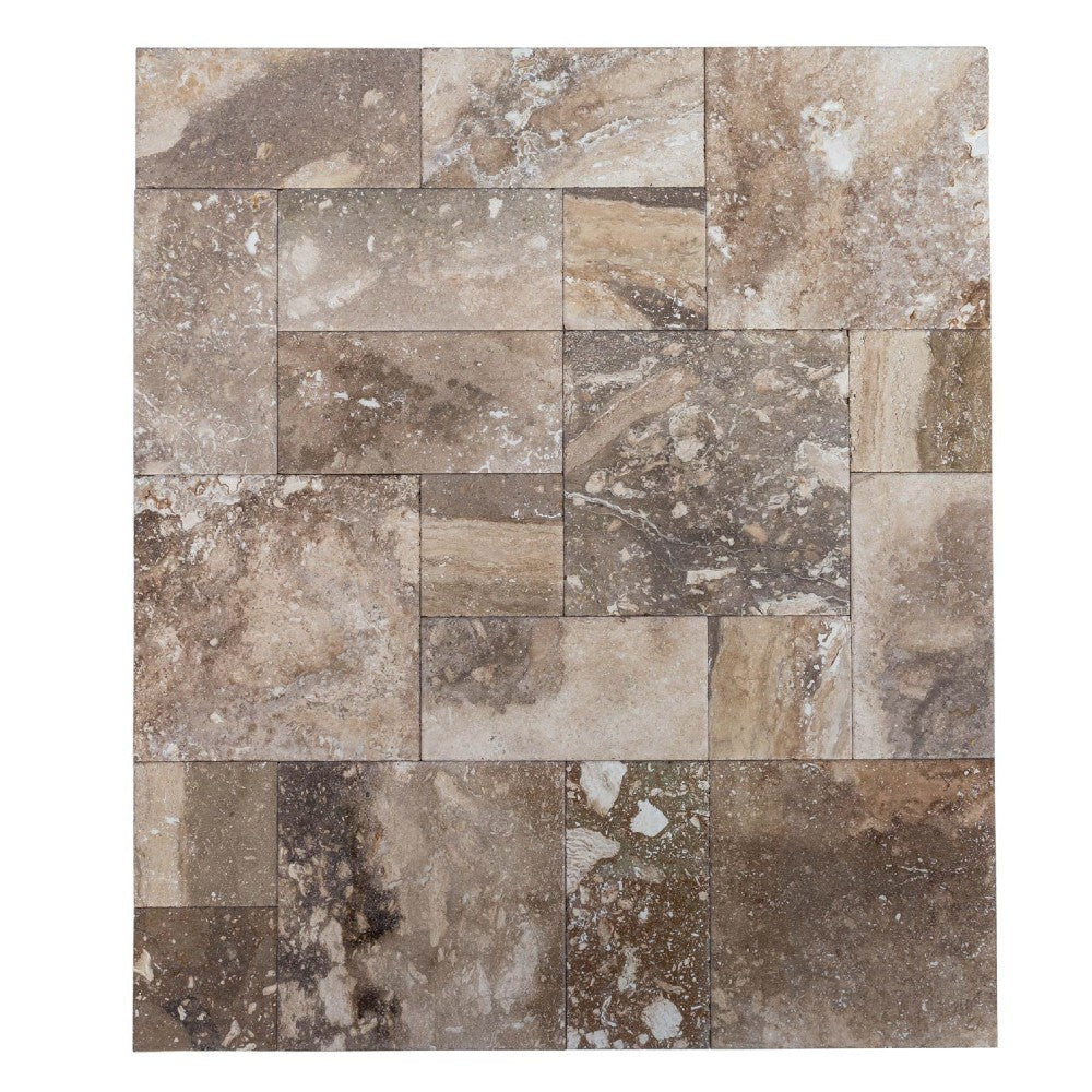 Conglomerate Antique French Pattern Set Travertine Tile