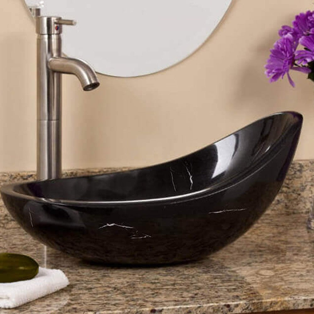 Marble Special Design Asymmetric Over-counter Sink Polished (W)14" (L)